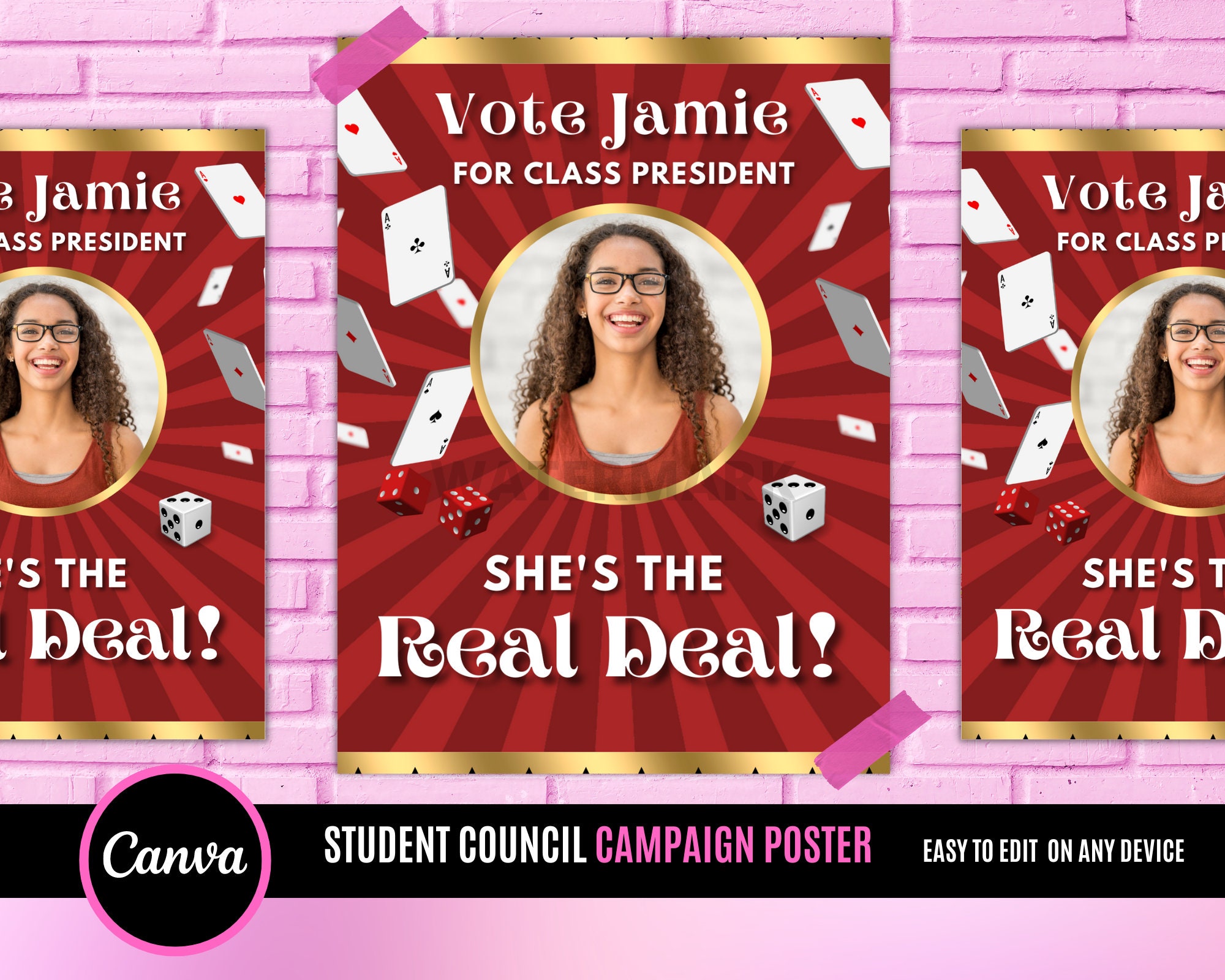 Vote For Me Posters Treasurer