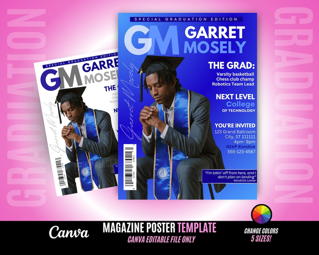 Graduation Class of 2025 Poster Graduation Magazine High School ...