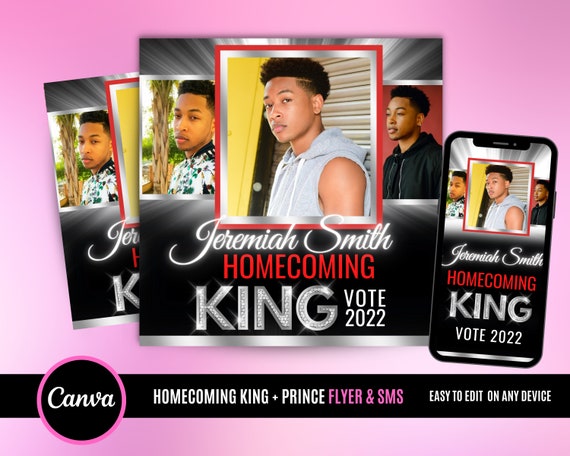 Vote Homecoming KING Social Media Flyer Class Campaign - Etsy