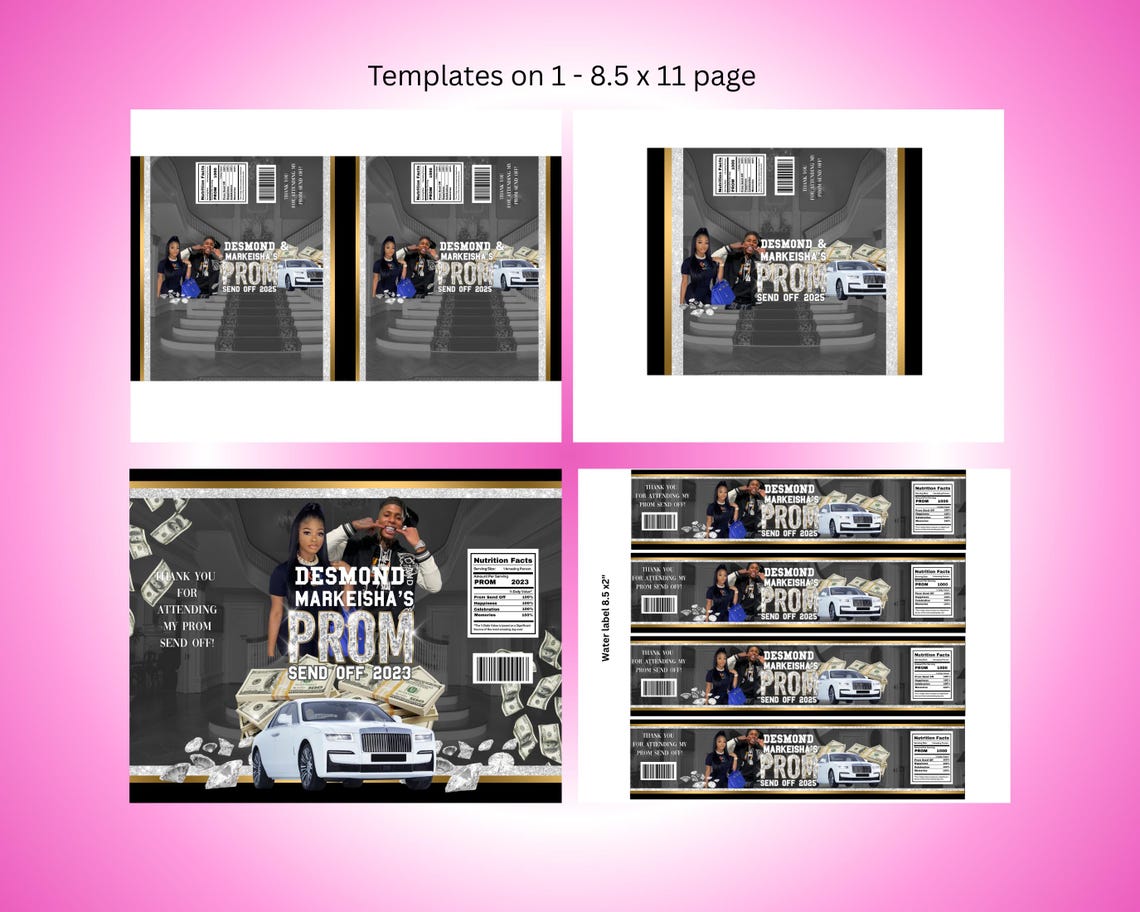 Prom Send off Chip Bag | Chip Bag Template | Prom Night Event | Prom ...