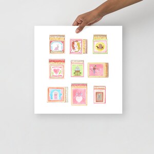 Matchbox Art Collection Print, Watercolor Painting, Vintage Matchbox ...