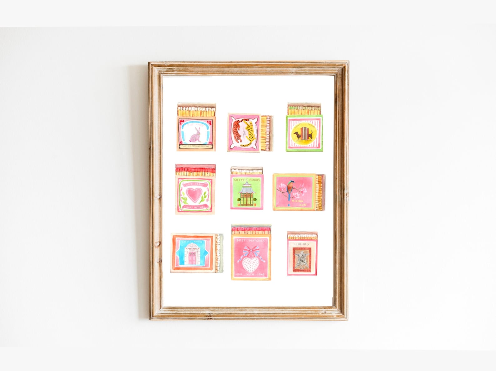 Matchbox Art Collection Print, Watercolor Painting, Vintage Matchbox ...