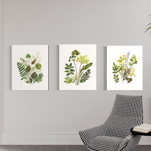 Watercolor Botanical Print Set of 3 Floral Printable Art - Etsy