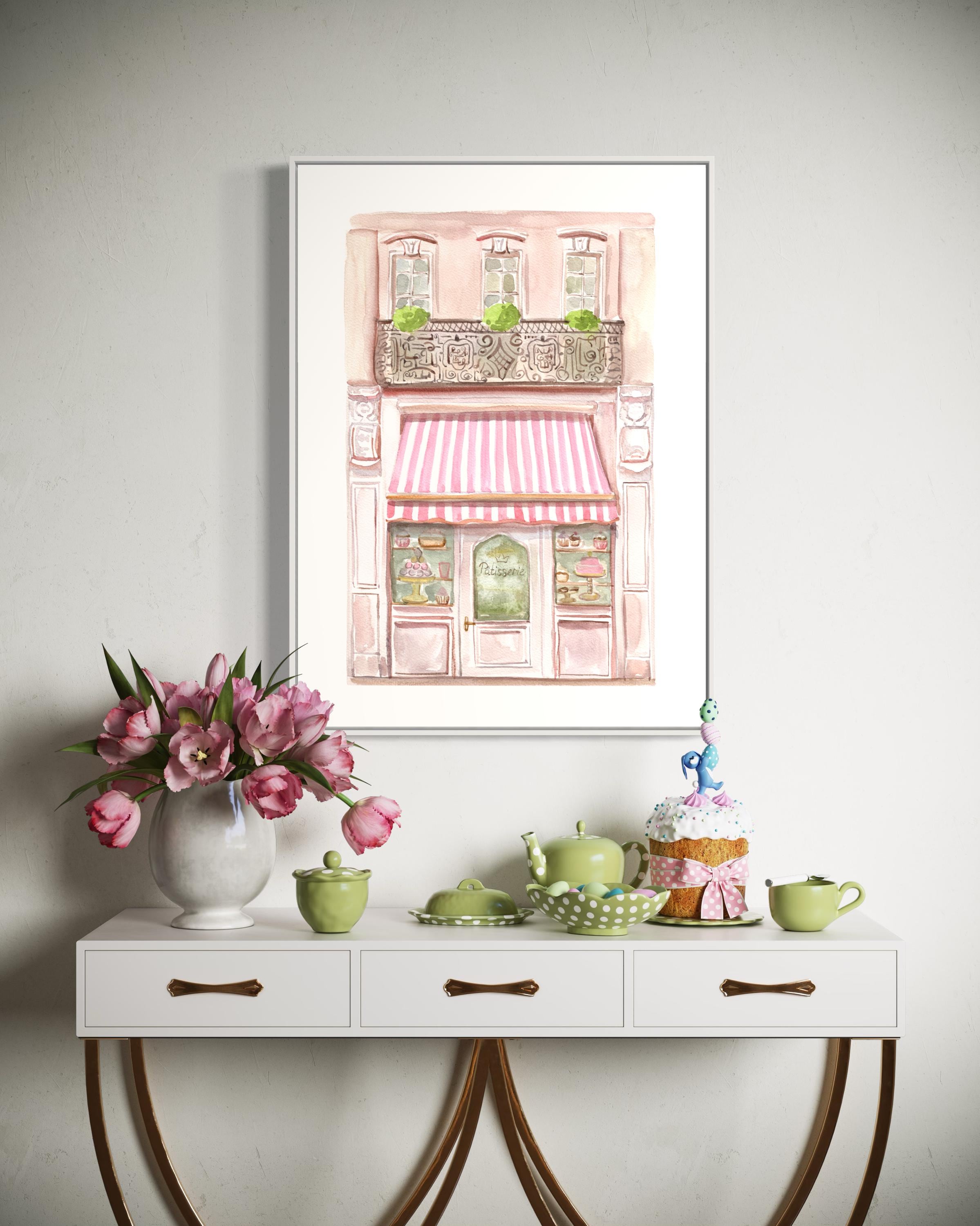 French Patisserie Bakery Art Print, Watercolor Painting, Paris Food Art ...