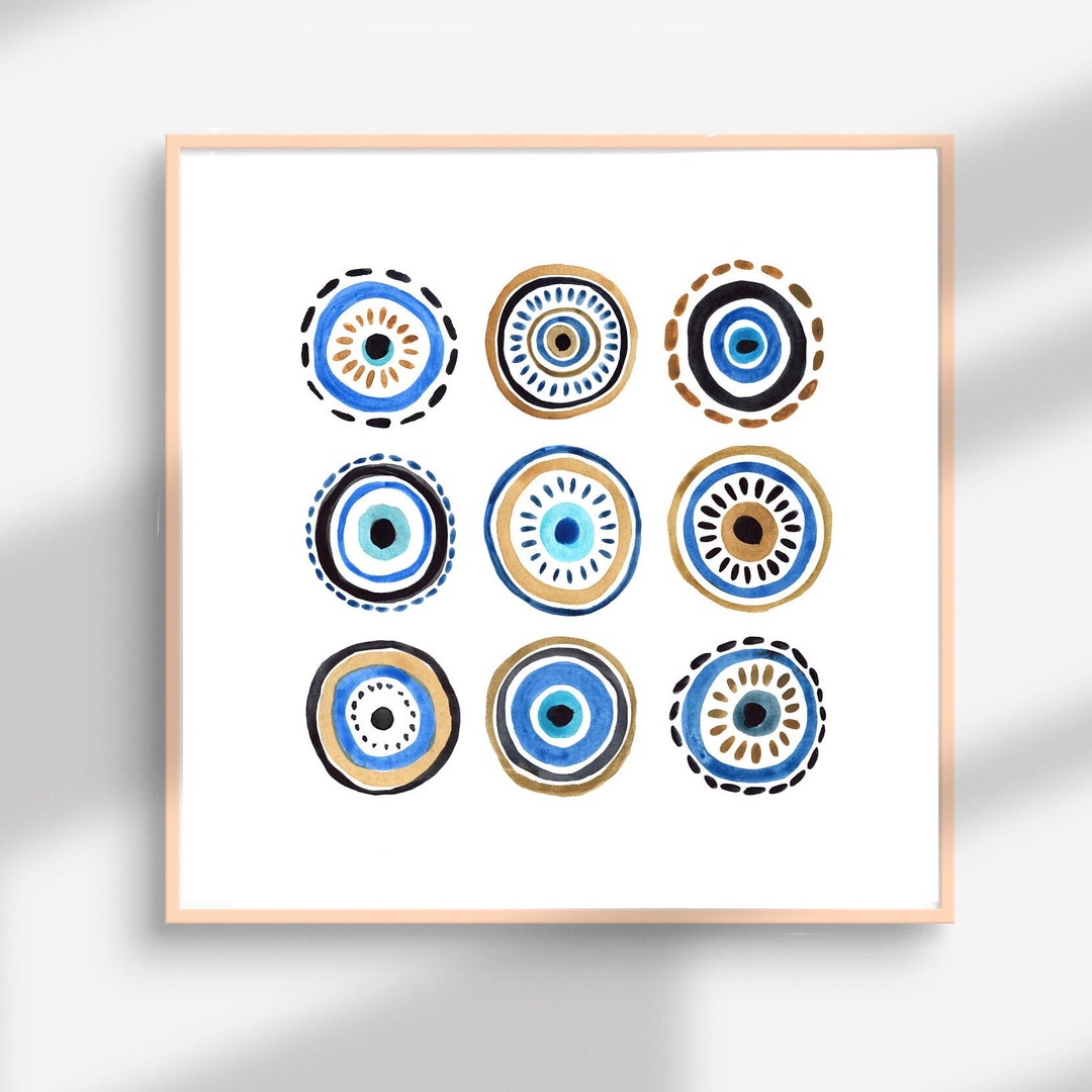 Evil Eye Art Print Digital Download Evil Eye Poster Turkish Wall Art ...