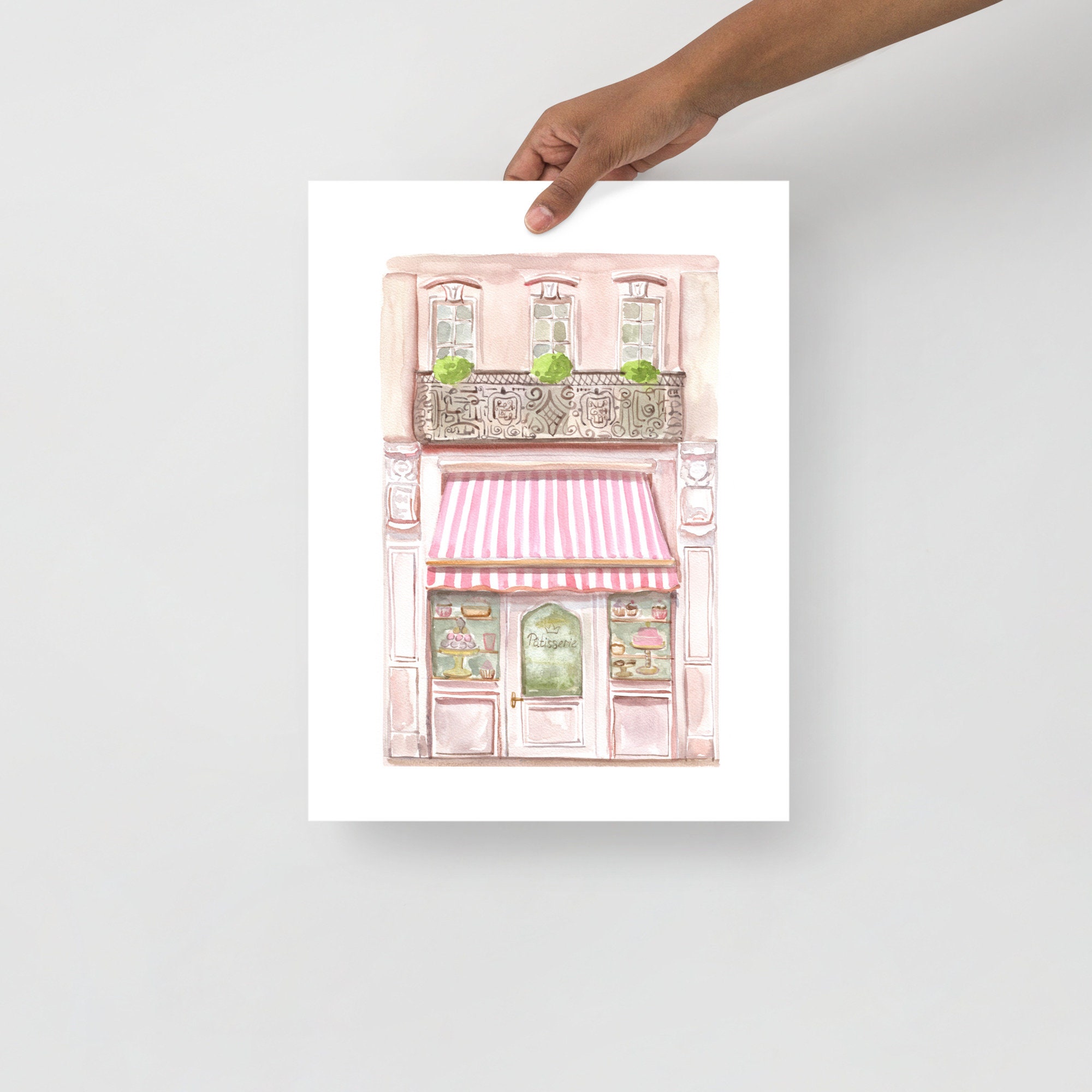 French Patisserie Bakery Art Print, Watercolor Painting, Paris Food Art ...
