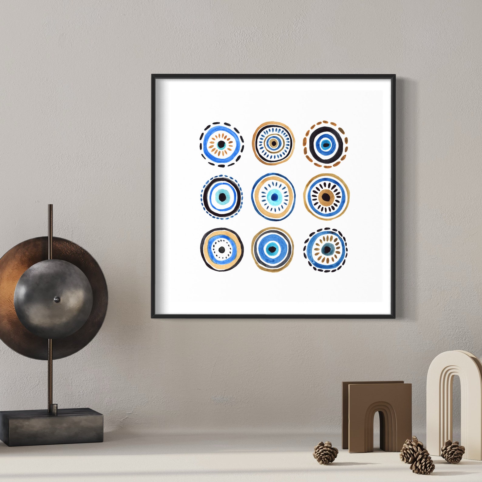 Evil Eye Art Print Digital Download Evil Eye Poster Turkish Wall Art ...