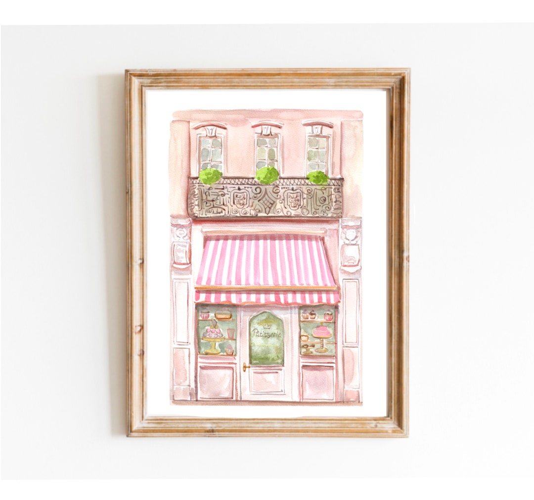French Patisserie Bakery Art Print, Watercolor Painting, Paris Food Art ...