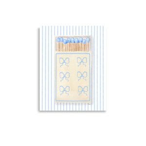 Blue Matchbox Poster, Watercolor Painting, Bow Print, Trendy Matchbox ...