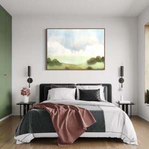 Landscape Watercolor Poster Forest Print Woodland Living Room Print ...