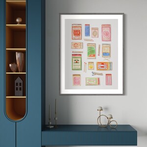 Matchbox Art Collection Print, Watercolor Painting, Vintage Matchbox ...