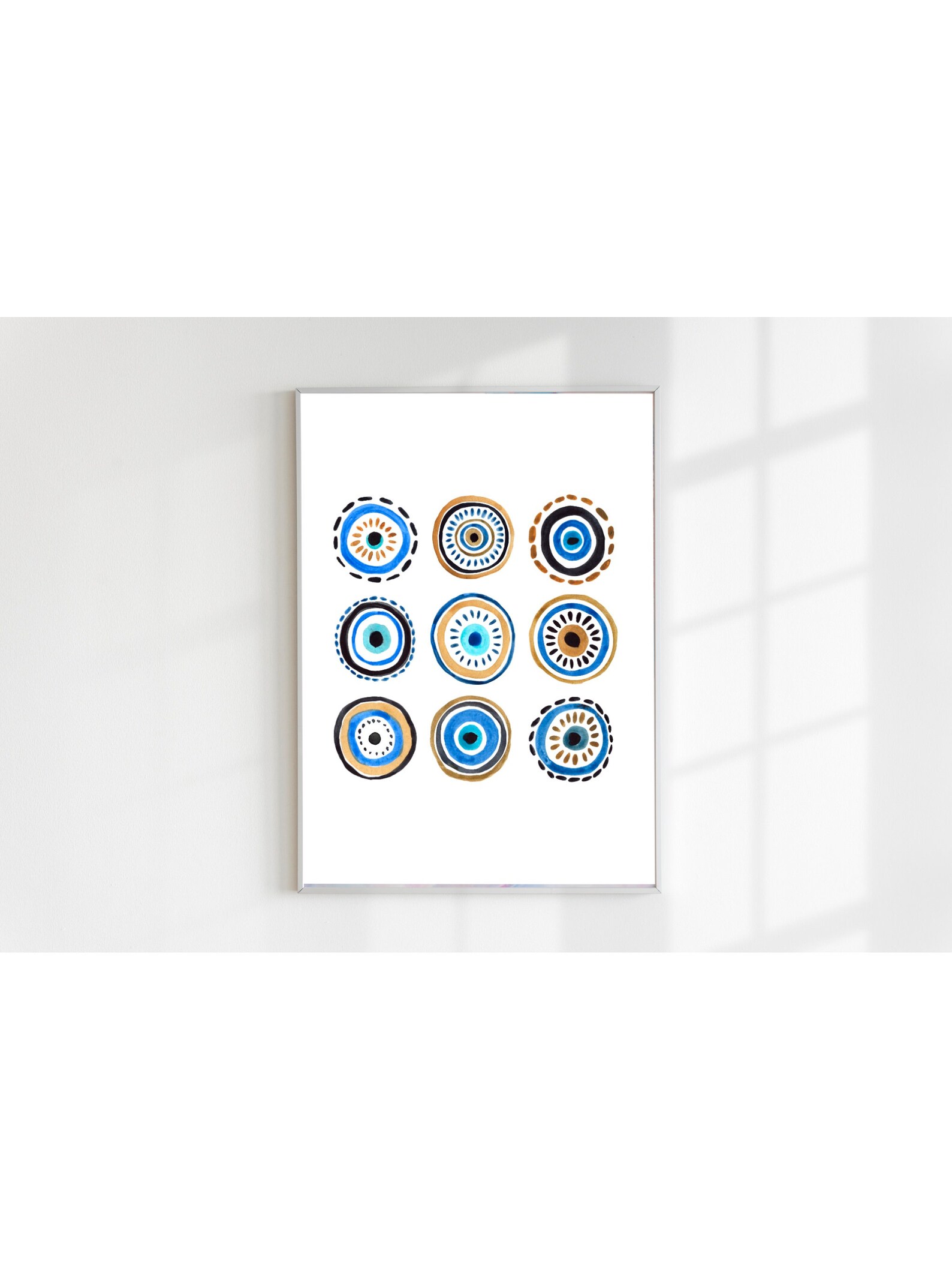 Evil Eye Art Print Digital Download Evil Eye Poster Turkish Wall Art ...