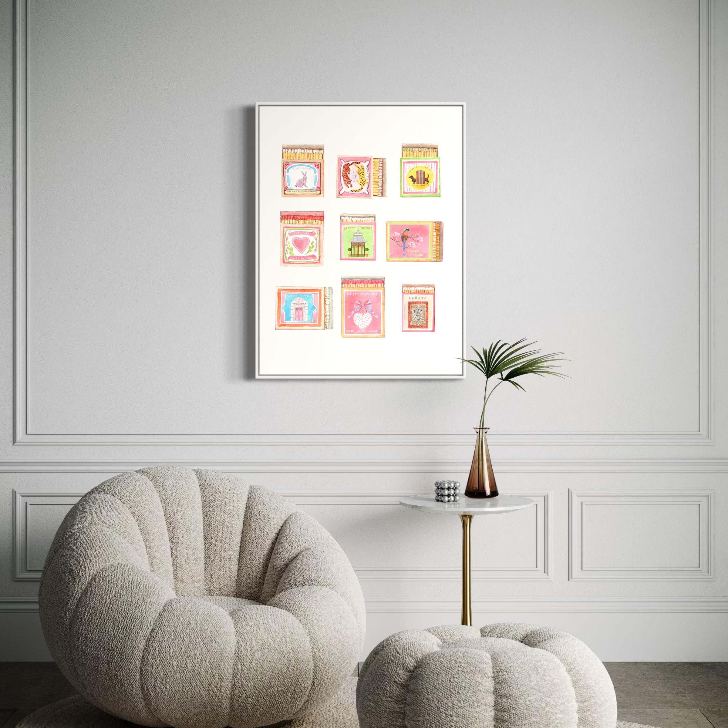 Matchbox Art Collection Print, Watercolor Painting, Vintage Matchbox ...