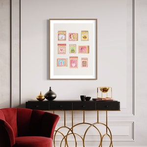 Matchbox Art Collection Print, Watercolor Painting, Vintage Matchbox ...