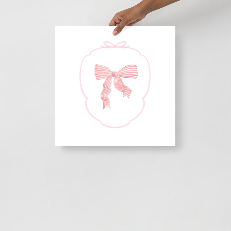 Pink Bow Set of 4 Watercolor Painting Love Shack Fancy - Etsy