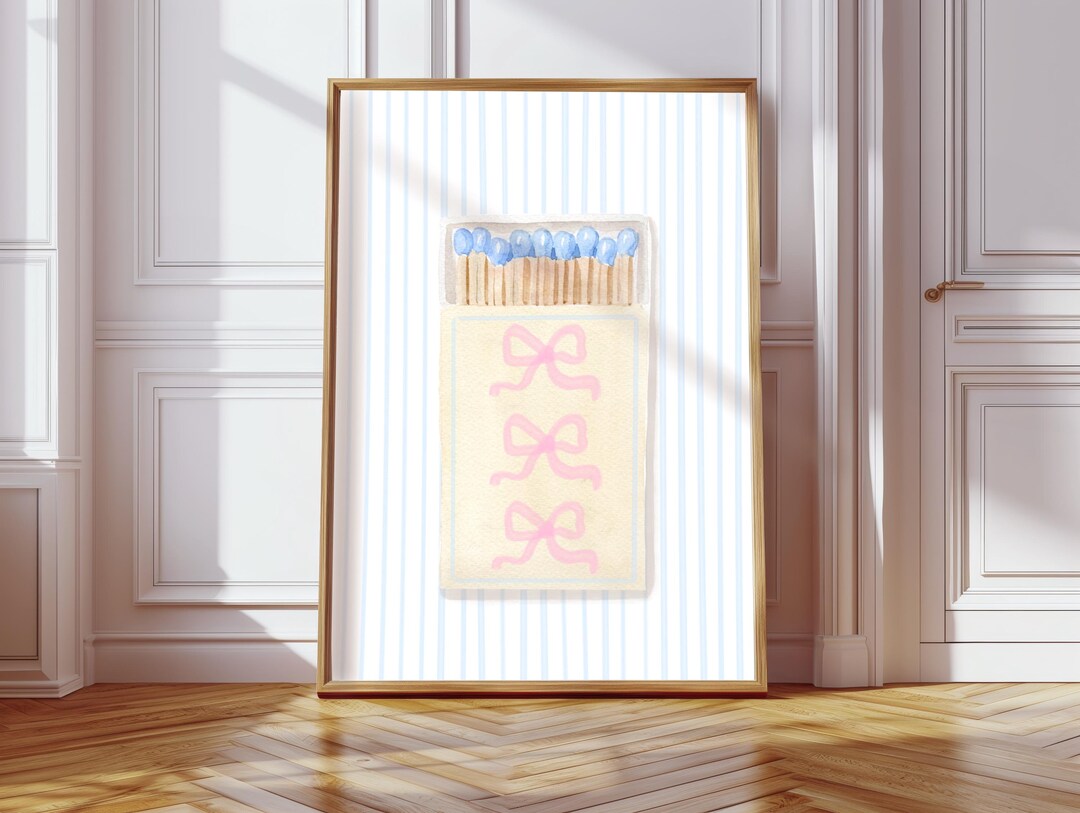 Matchbox Art Print, Watercolor Painting, Custom Matchbox Art, Coquette ...