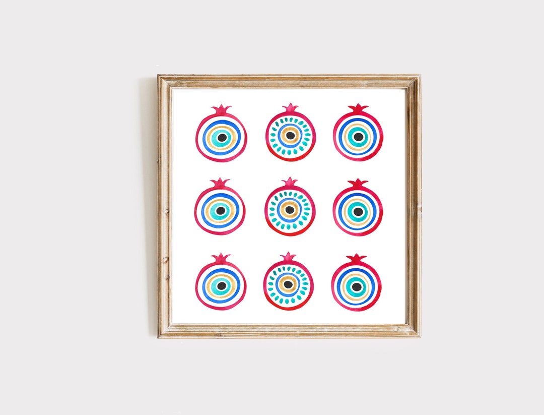 Evil Eye Wall Art Good Luck Charm Evil Eye Poster Kids Bedroom - Etsy