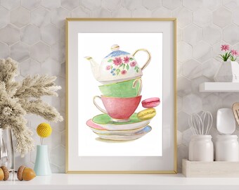 Tea Cup Poster - Etsy