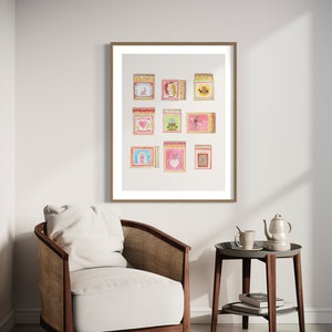 Matchbox Art Collection Print, Watercolor Painting, Vintage Matchbox ...