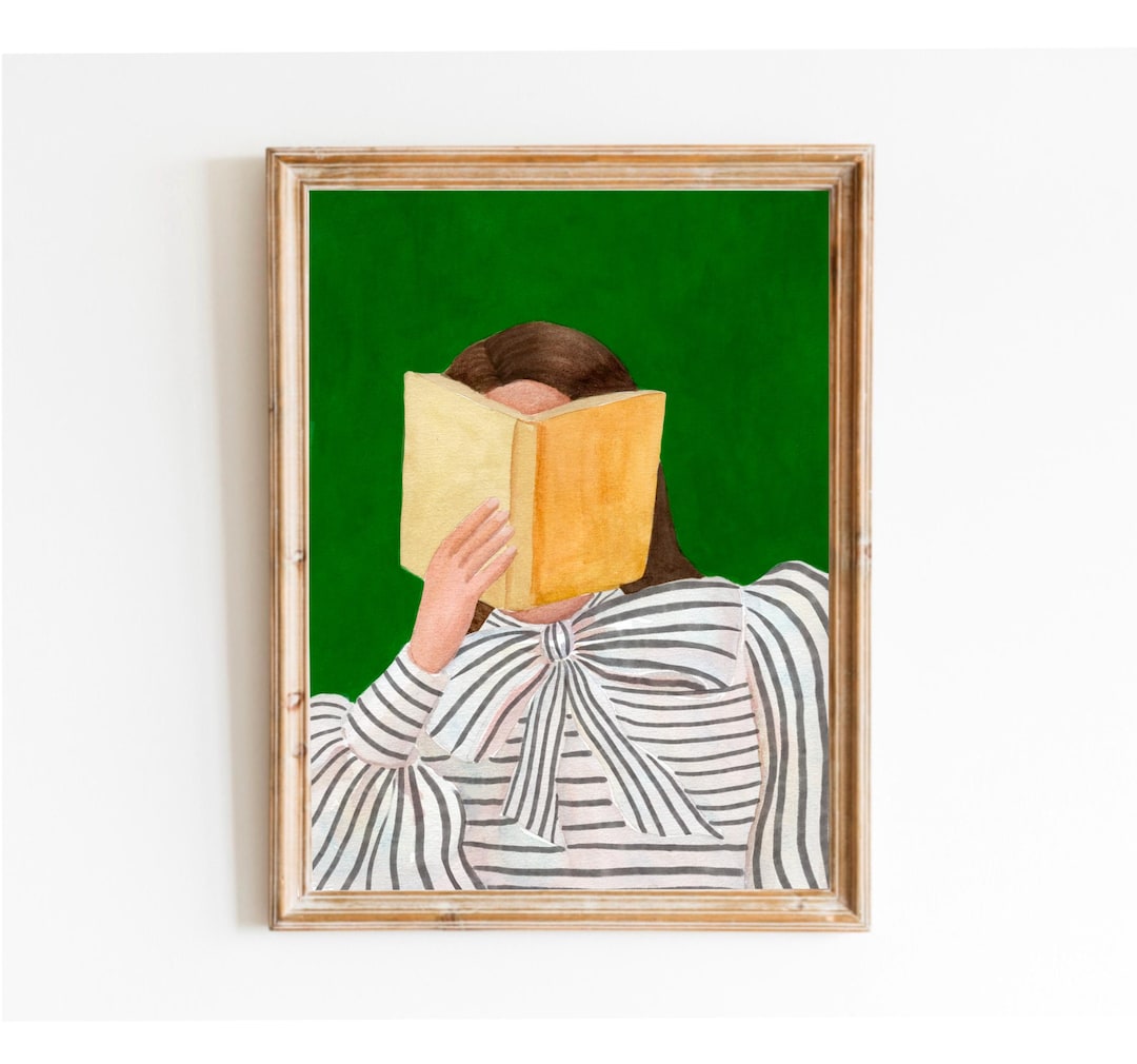 Emerald Green Art Print, Modern Woman Art, Watercolor Painting, Woman ...