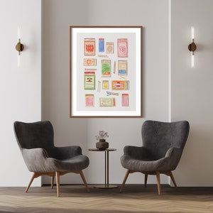 Matchbox Art Collection Print, Watercolor Painting, Vintage Matchbox ...