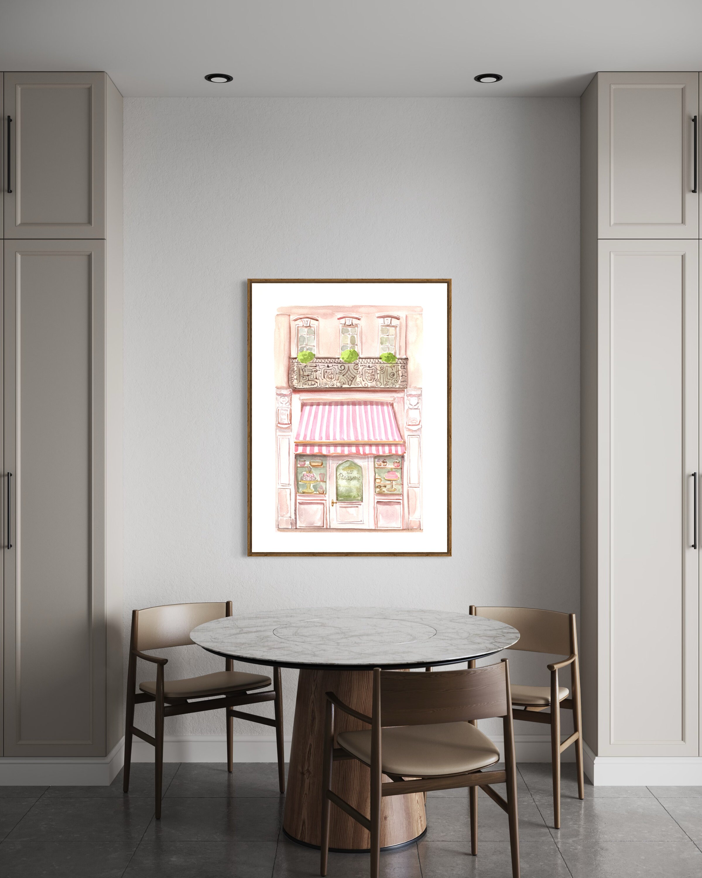 French Patisserie Bakery Art Print, Watercolor Painting, Paris Food Art ...