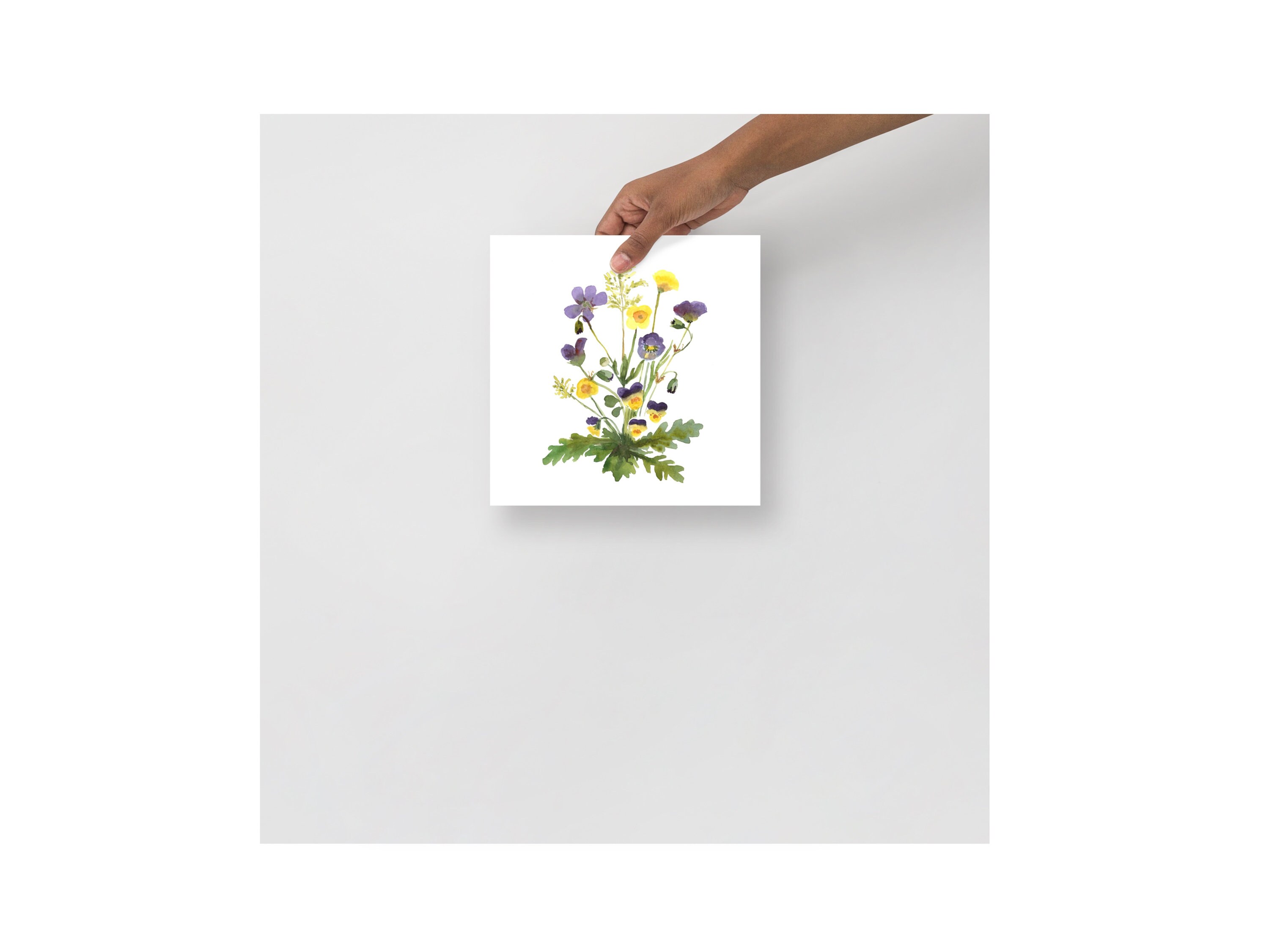 Watercolor Wild Flowers Print Wall Art Work Floral Printable Art Poster ...