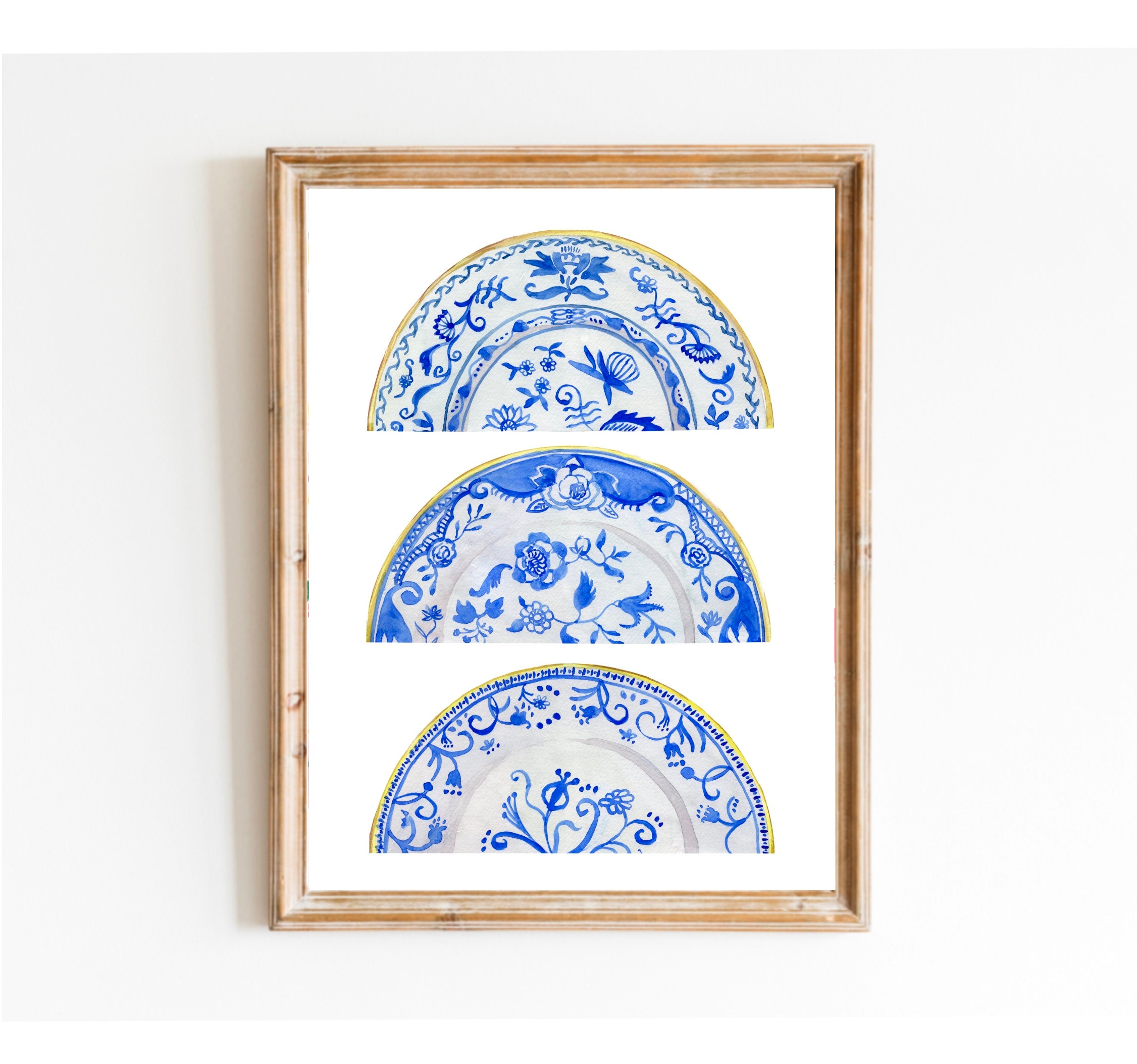Watercolor Blue Ginger Jar Art Print Chinoiserie Wall Art Blue - Etsy