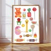 Candy Shop Print: Whimsical Pink Storefront, Pastel Sweet Shop (digital ...