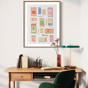 Matchbox Art Collection Print, Watercolor Painting, Vintage Matchbox ...