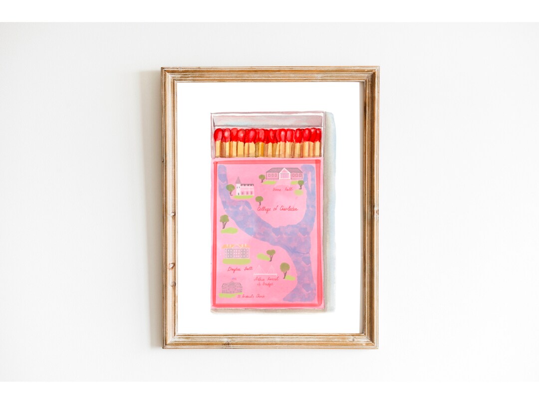 Charleston Matchbox Art Print, Watercolor Painting, Trendy Wall Art ...