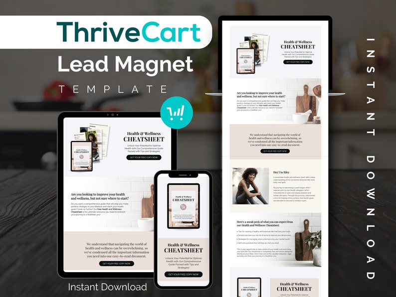 Thrivecart Lead Magnet Opt-in Template Coaching Funnel Templates Opt in ...