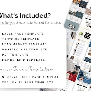 Systeme.io Funnel Shop Bundle Template Bundle Sales Page Membership PLR ...