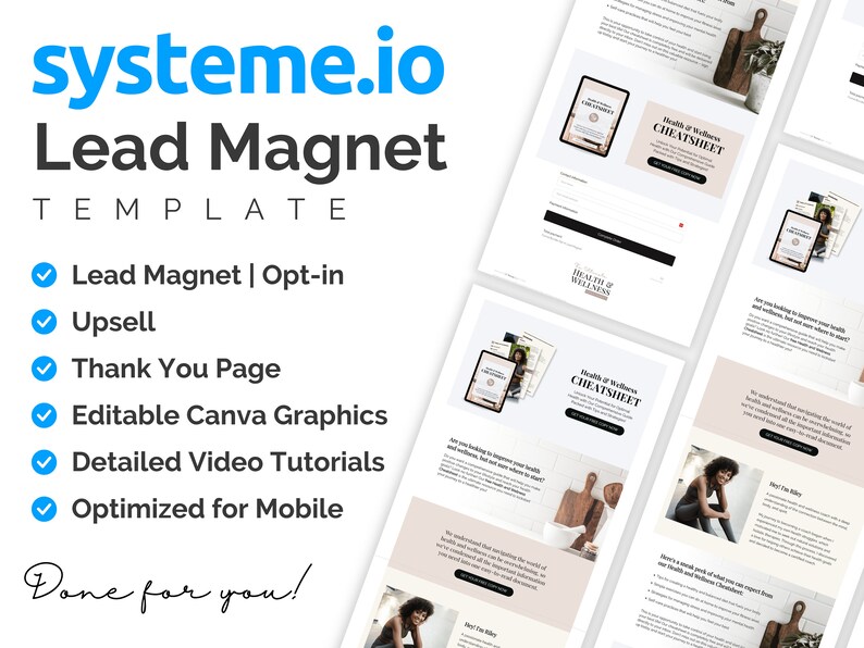 Boho Neutral Systeme.io Lead Magnet Systemeio Opt-in Template With ...