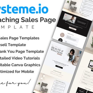 Boho Neutral Systeme.io Sales Page Template Systemeio Course Landing ...