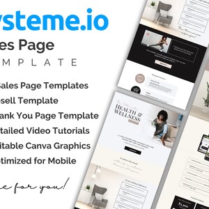 Boho Neutral Systeme.io Sales Page Template Systemeio Course Landing ...
