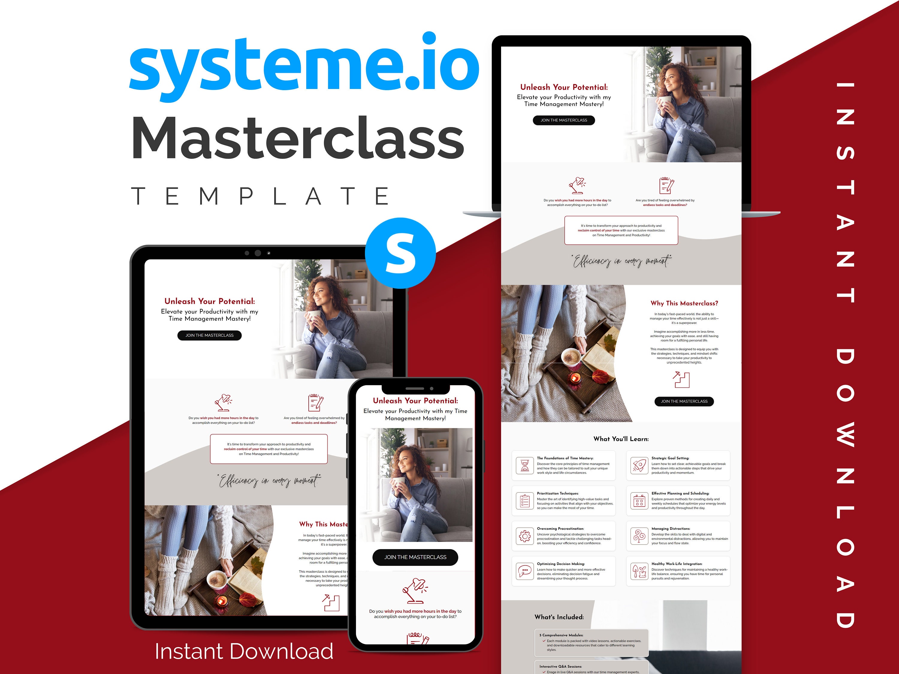 Systeme.io Masterclass Sales Page Template Systemeio Bootcamp Landing ...