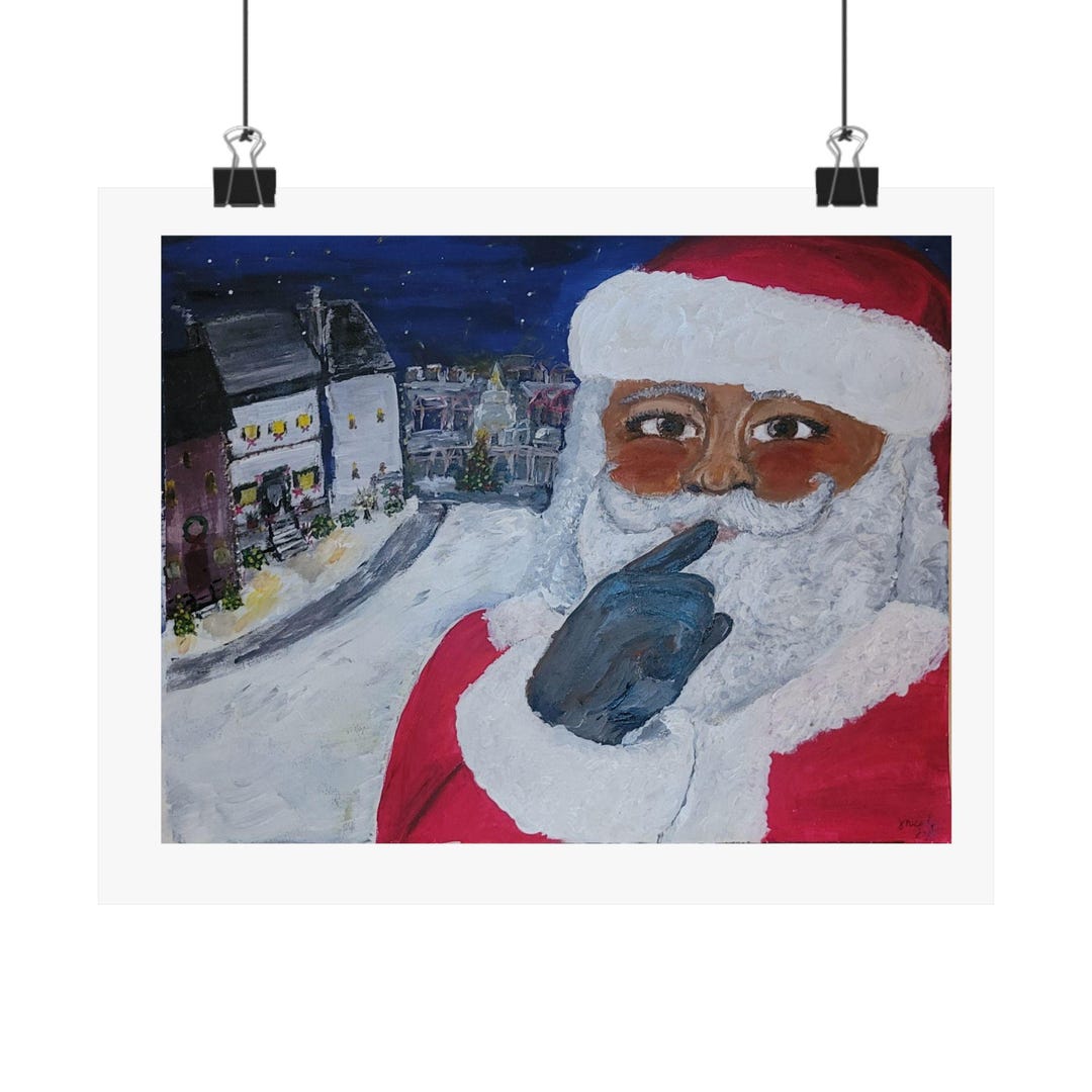 It's Santa! Poster | Matte Horizontal Christmas Poster - Etsy