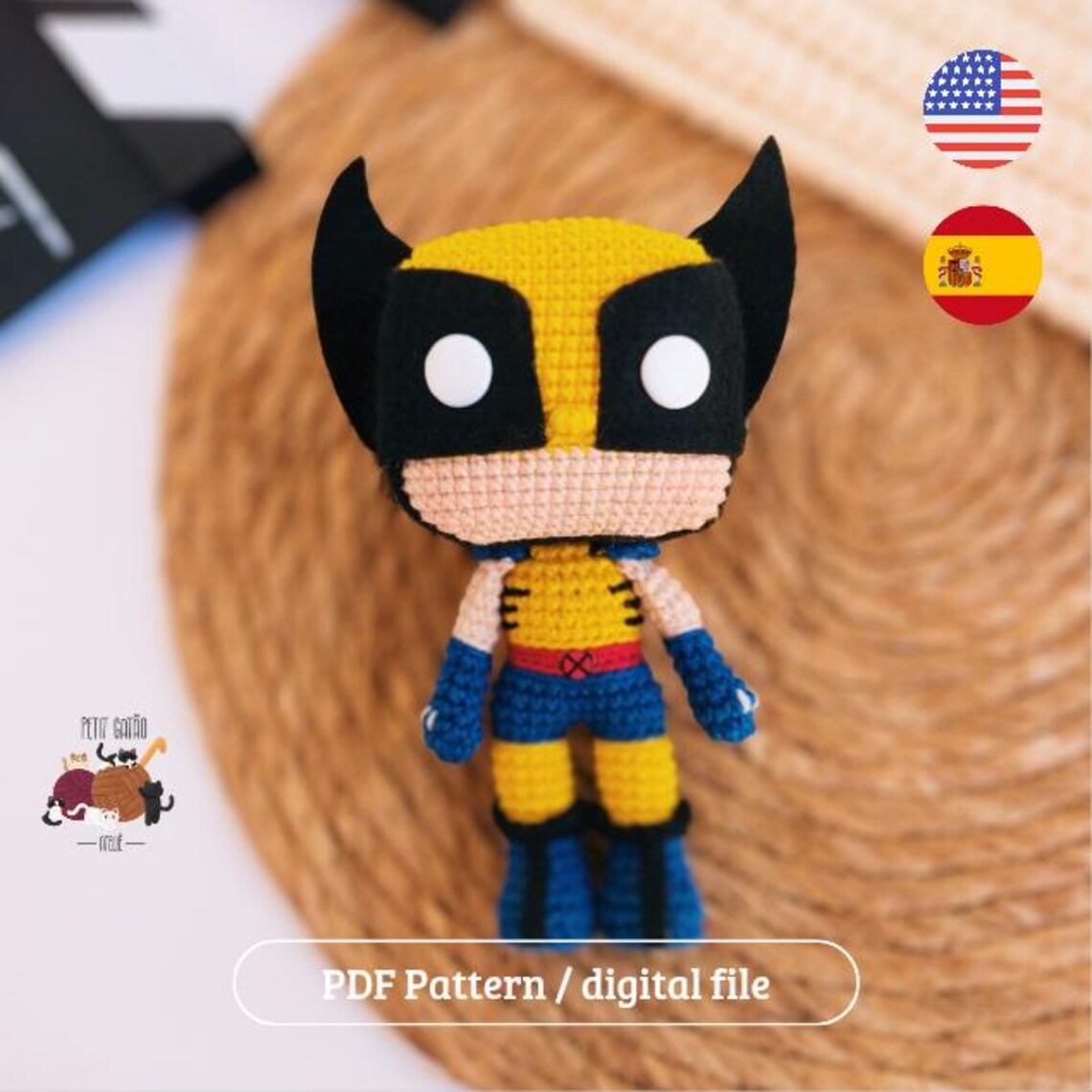 Tutorial: Wolverine Amigurumi Pattern - Fanart PDF - Etsy
