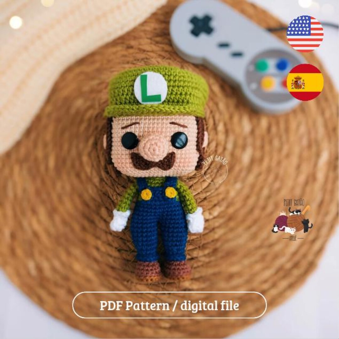 Tutorial: Luigi (mario Bros) Amigurumi Pattern - Fanart PDF - Etsy