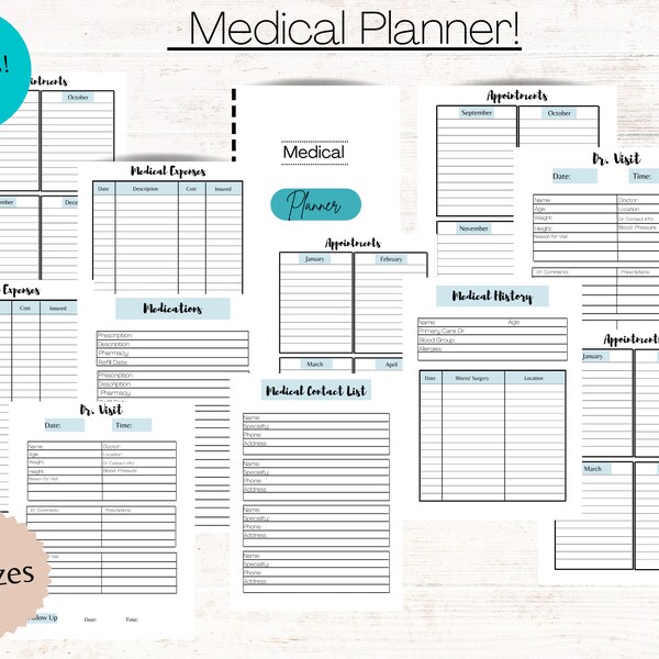 Medical Organizer - Etsy