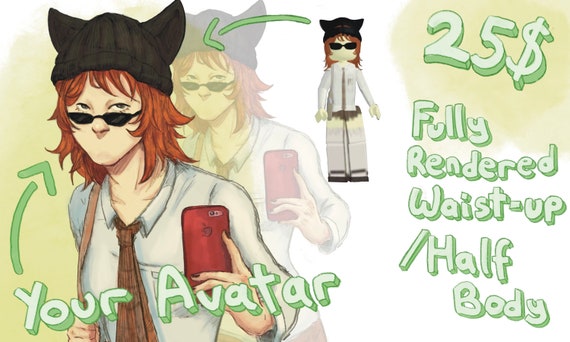 Roblox Avatar Art Commissions ocs Minecraft Skins Anime - Etsy