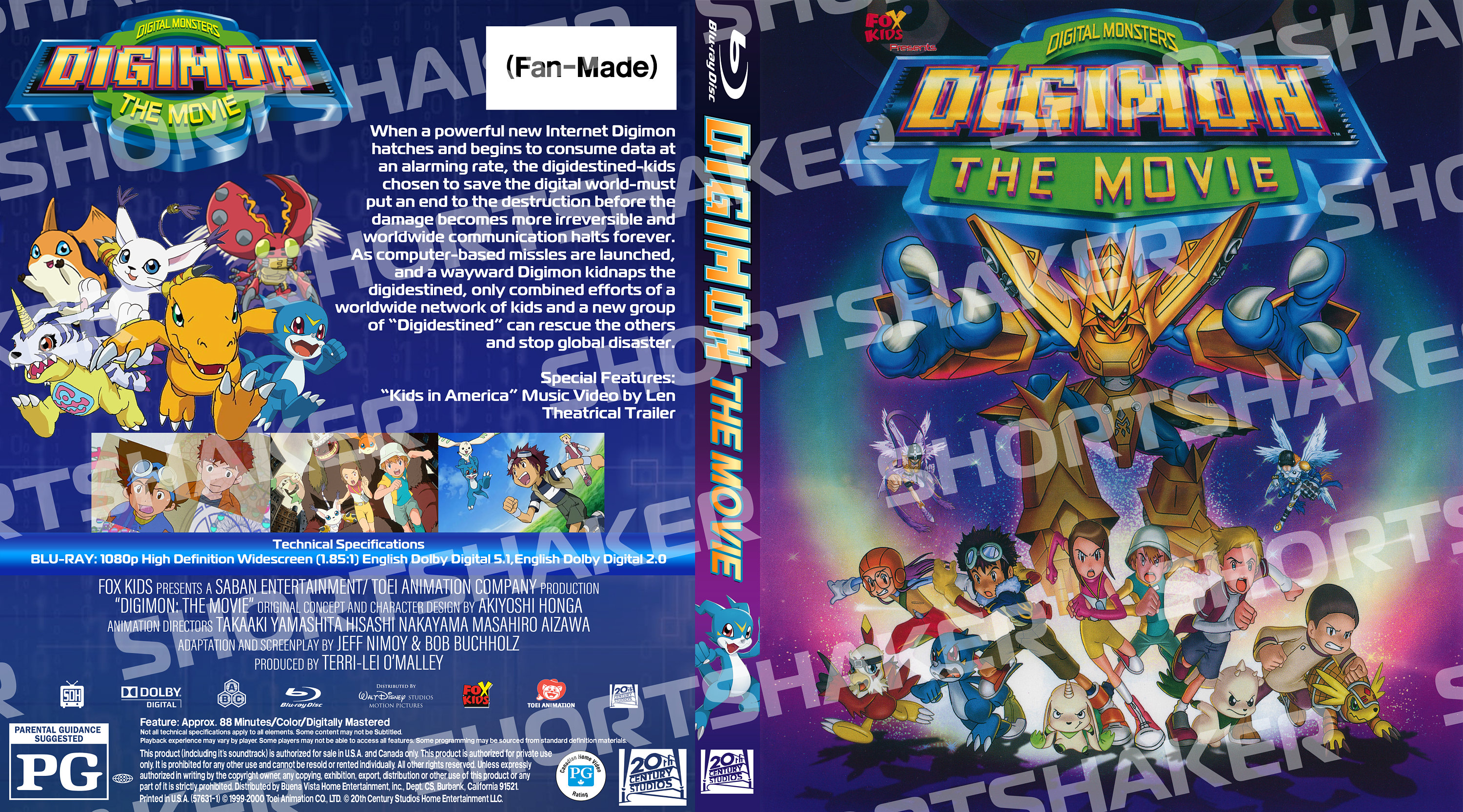Digimon the Movie (2000) Fan-made Blu-ray Cover (no Blu-ray Disc) - Etsy