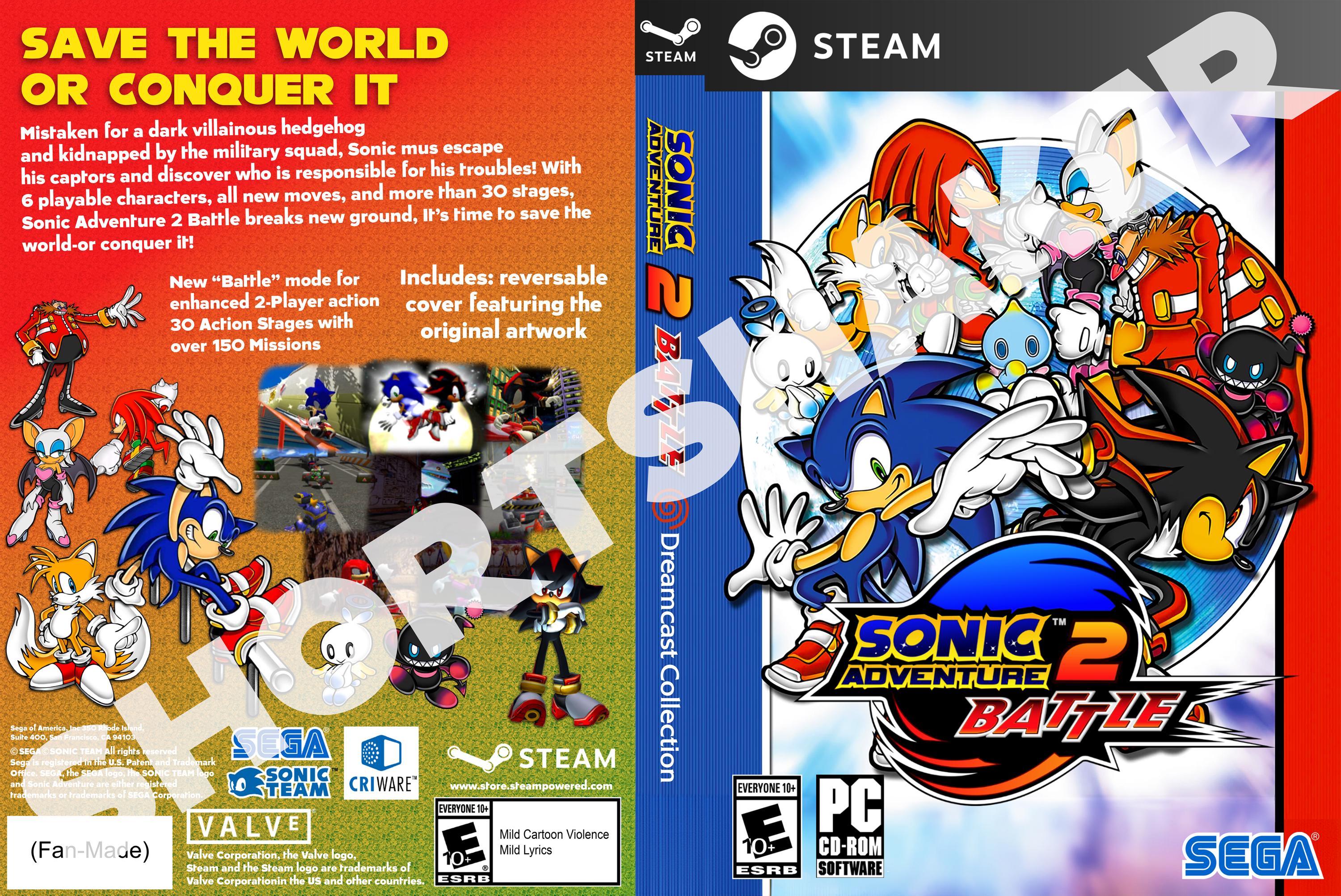 Sonic Adventure 2 Battle Custom Steam Cover (no Game) - Etsy