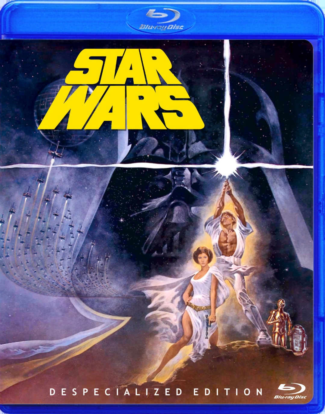 Star Wars 1977 Despecialized Edition Custom Blu Ray Cover 1990 Vhs Art