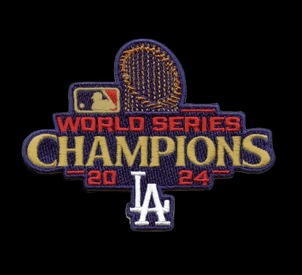 Official LA Dodgers World Series GOLD Champions Patch - 2024 Los ...