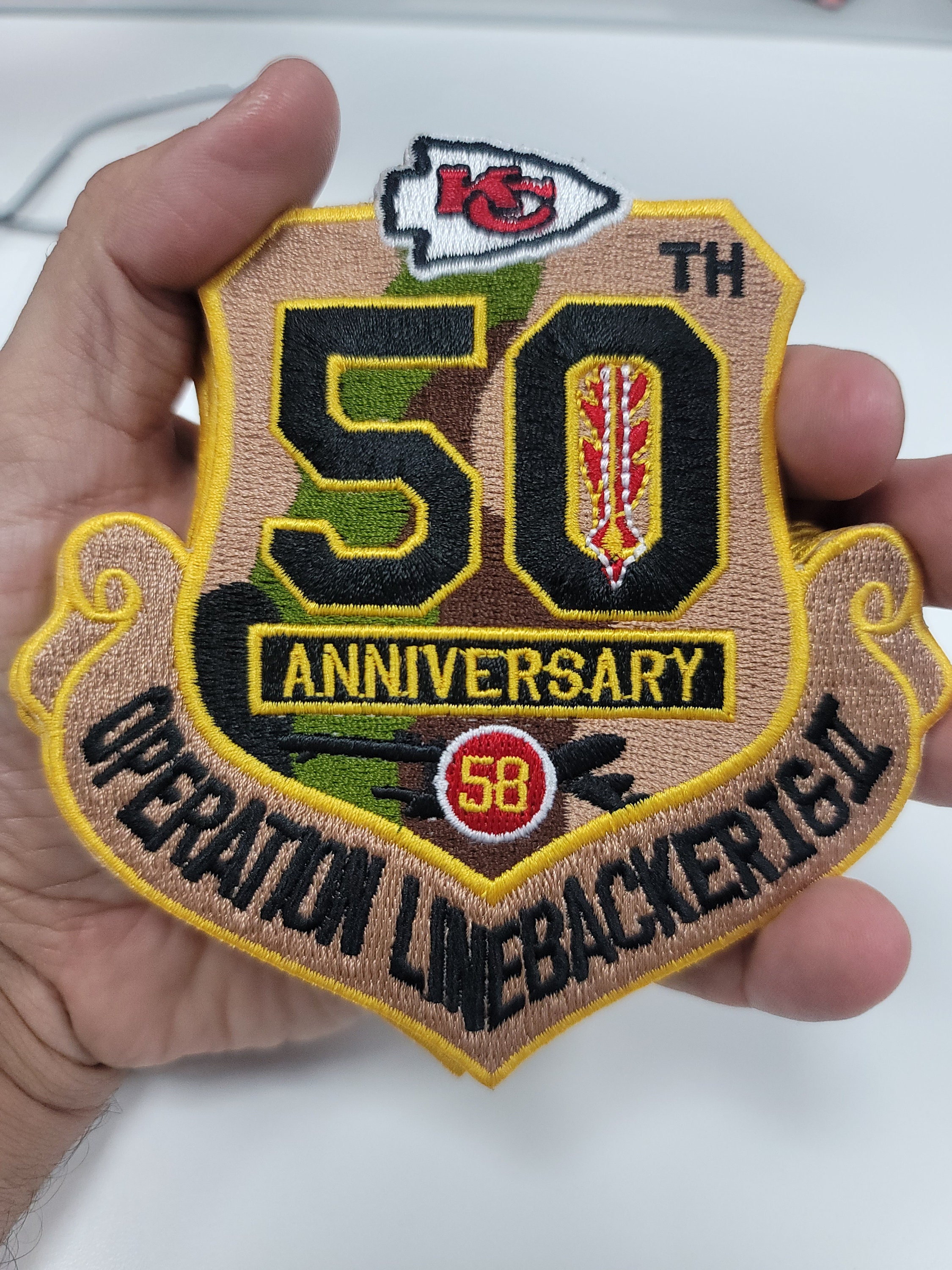 KANSAS CITY CHIEFS 50TH Anniversary Operation Linebackers Patch for ...