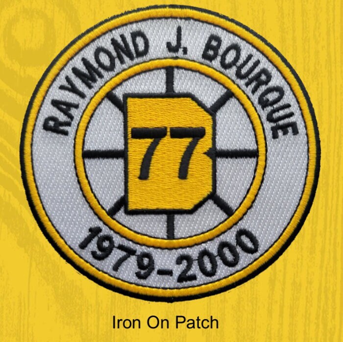 Raymond J. Bourque Retire Number 77 Patch Hockey Jersey Boston Bruins ...