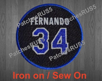 Fernando Valenzuela Patch LA Dodgers Baseball Jersey Patch Los Angeles ...