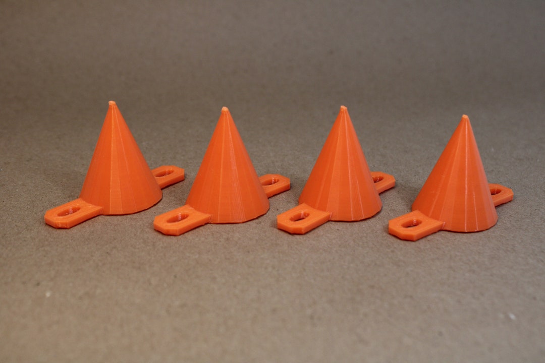 3D Printed Orange Triangle Cone Stands: Art & Acrylic Pour Supports - Etsy